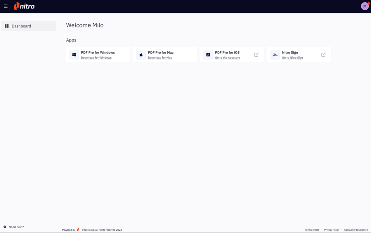 Manage Your Account in Nitro Workspace